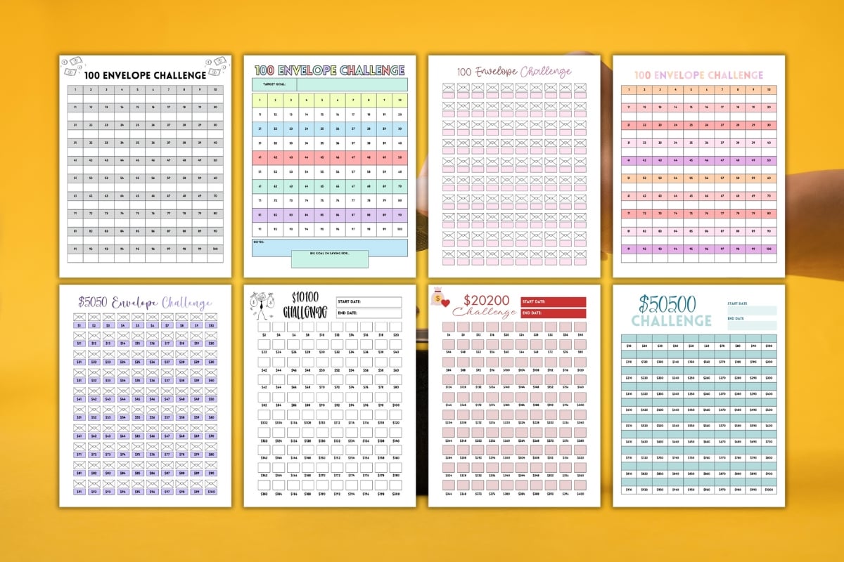Free Printable 100 Envelope Challenge