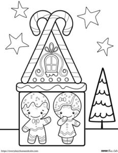 7 Free Gingerbread House Coloring Pages (Printable PDF)