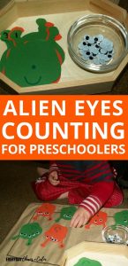 DIY Alien Eyes Counting Activity For Preschoolers