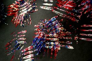 4th Of July Craft For Kids: Glittery Fork Painted Fireworks