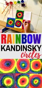 Art Project For Kids: Rainbow Kandinsky Circles