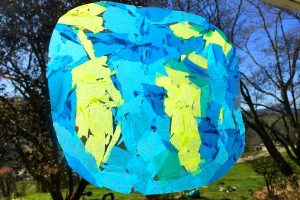 Glue-Free Earth Day Collage For Kids