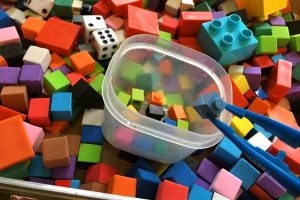 Square Sensory Bin For Learning The Shapes
