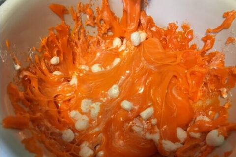 Easy, Edible Candy Corn Slime For Fall Sensory Play