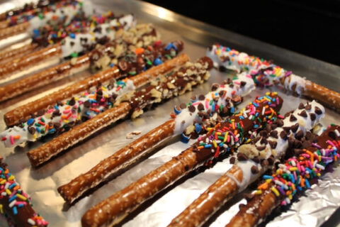 Chocolate Covered Pretzel Rods For A Homemade Edible Gift