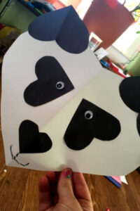 Heart Shaped Panda Valentine's Day Craft For Kids