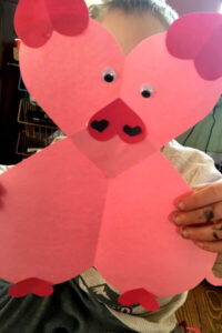 Heart Shaped Pig Valentine Craft