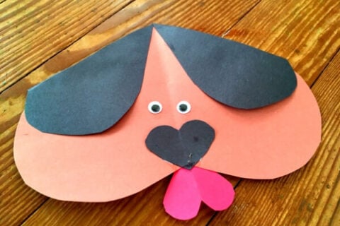 Easy Heart Shaped Dog Valentine Craft