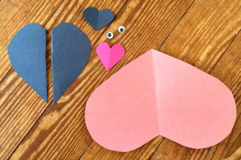 Easy Heart Shaped Dog Valentine Craft