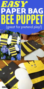 Easy Paper Bag Bee Puppet For Kids (Great For Pretend Play!)