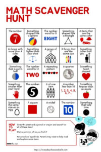How To Have A Math Scavenger Hunt + Free Printable