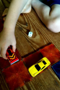 Easy DIY Race Car Counting Activity For Preschoolers