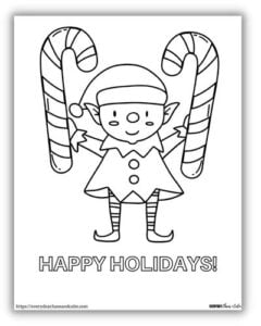 Free Candy Cane Coloring Pages (Printable PDF!)