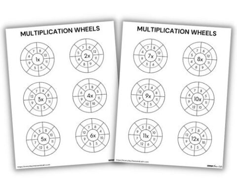 Free Printable Multiplication Charts & Multiplication Wheels