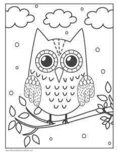 17 Cute Owl Coloring Pages For Kids