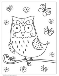 17 Cute Owl Coloring Pages For Kids