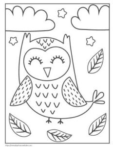 17 Cute Owl Coloring Pages For Kids