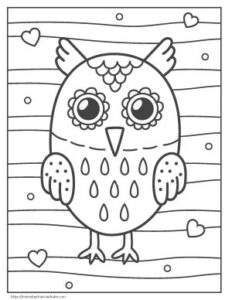 17 Cute Owl Coloring Pages For Kids