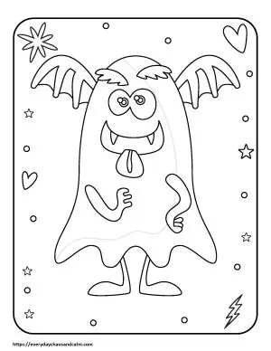 Halloween Monsters Coloring Pages