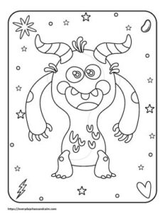 27 Free Monster Coloring Pages For Kids