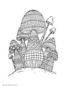 14 Fun Mushroom Coloring Pages For Kids & Adults