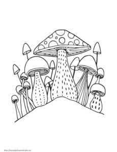 14 Fun Mushroom Coloring Pages For Kids & Adults