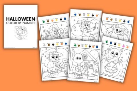 6 Free Halloween Color By Number Printables
