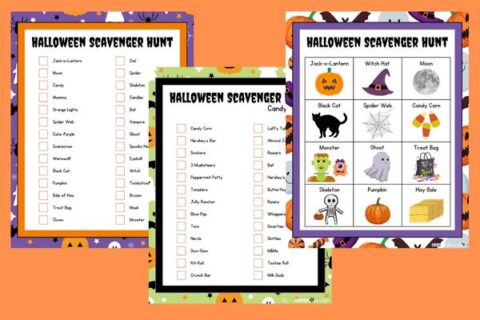 Free Printable Halloween Scavenger Hunt For Kids (3 Different Versions!)