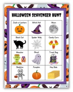 Free Printable Halloween Scavenger Hunt For Kids (3 Different Versions!)