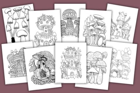 14 Fun Mushroom Coloring Pages For Kids & Adults