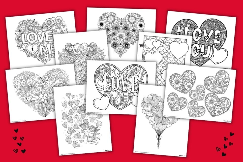 Free Heart Coloring Pages For Kids