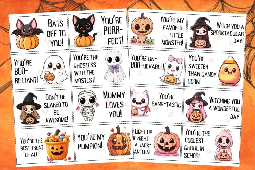Printable Halloween Lunch Box Notes {Free Printable!}