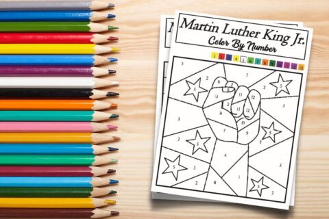 Free Printable Martin Luther King Jr. Color By Number Worksheets