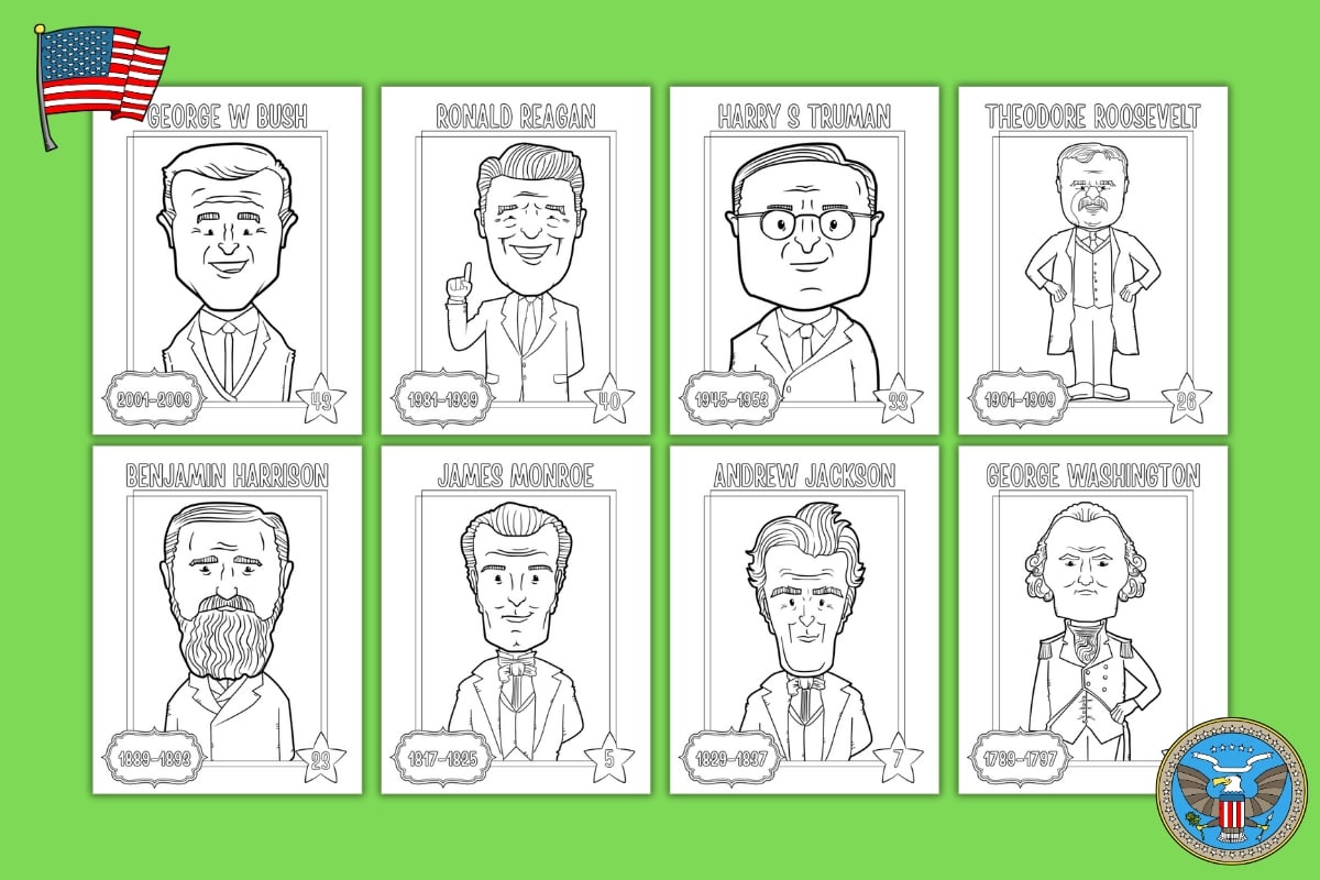 Free Printable US President Coloring Pages