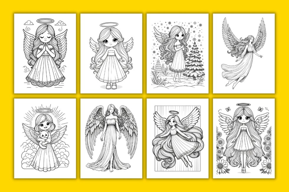 Free Angel Coloring Pages For Kids