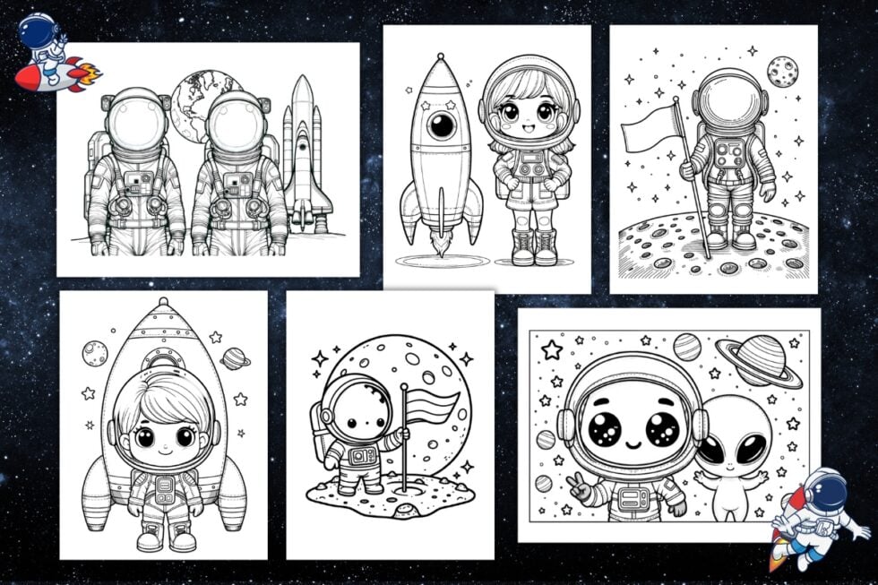 Free Astronaut Coloring Pages For Kids