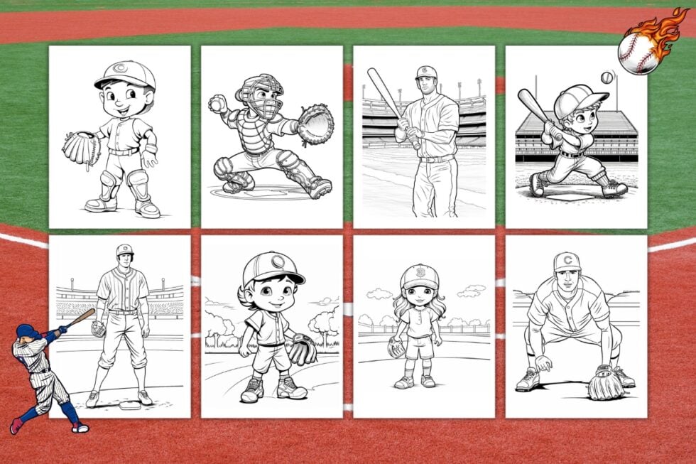 Free Baseball Coloring Pages For Kids