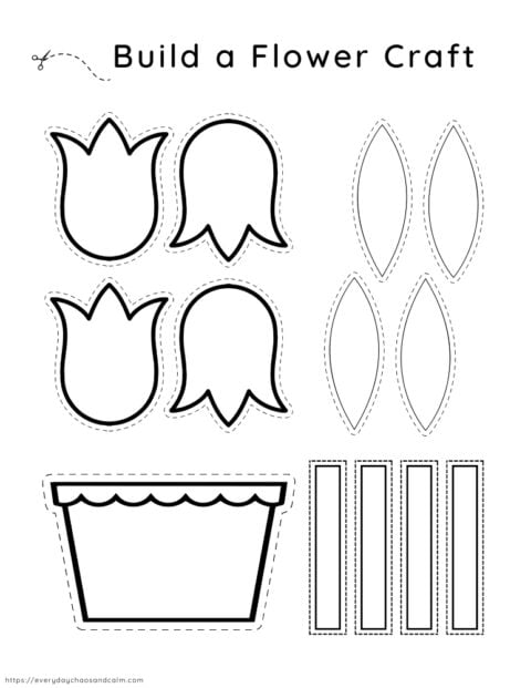 Free Printable Build A Flower Craft