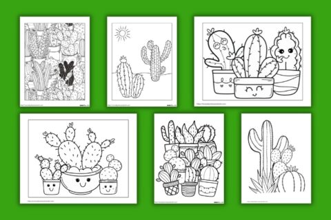 Free Cactus Coloring Pages For Kids