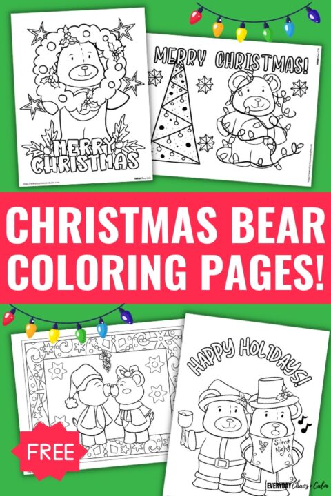 Free Christmas Bear Coloring Pages For Kids