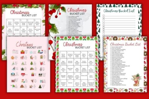 6 Free Printable Christmas Bucket Lists For Kids And Adults