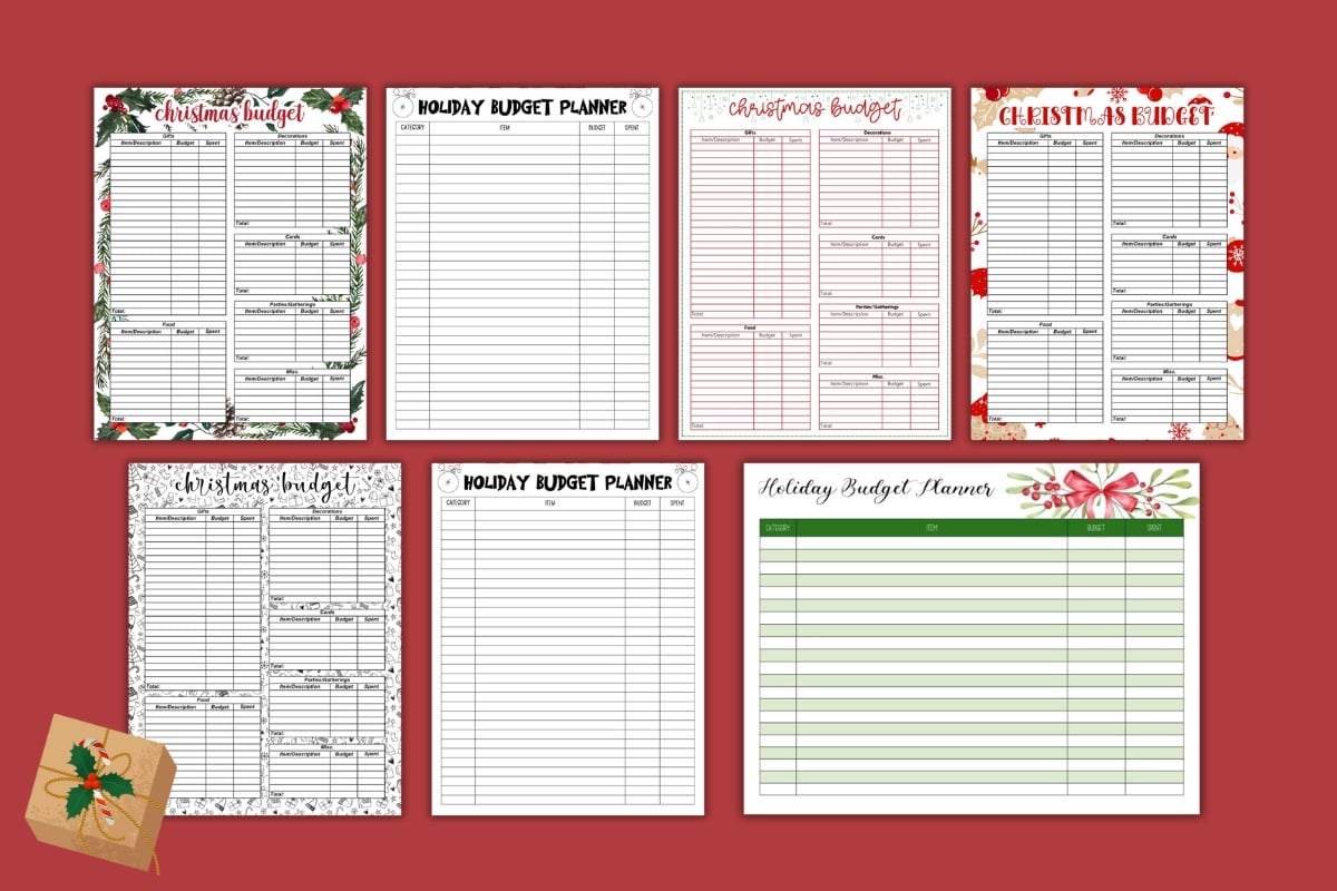 Printable Christmas Budget Planners