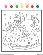 8 Free Printable Christmas Color By Number Pages For Kids