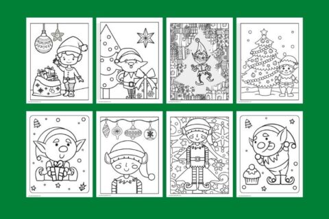 9 Christmas Elf Coloring Pages For Kids (Free PDF Download)