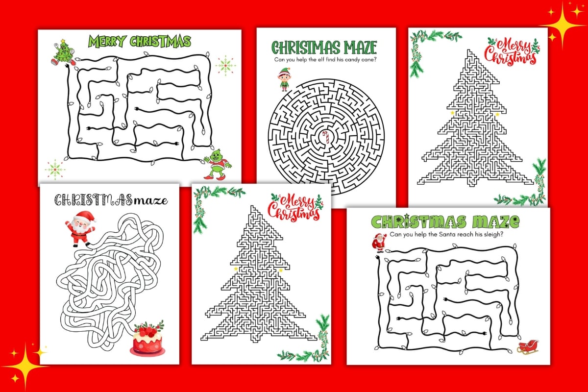 Free Printable Christmas Mazes