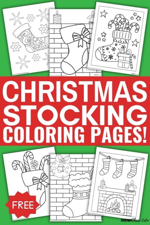 7 Free Christmas Stocking Coloring Pages (PDF Download)