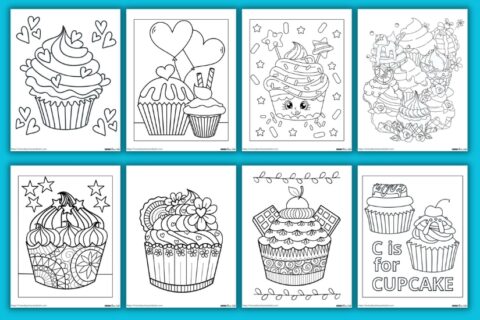Free Printable Cupcake Coloring Pages