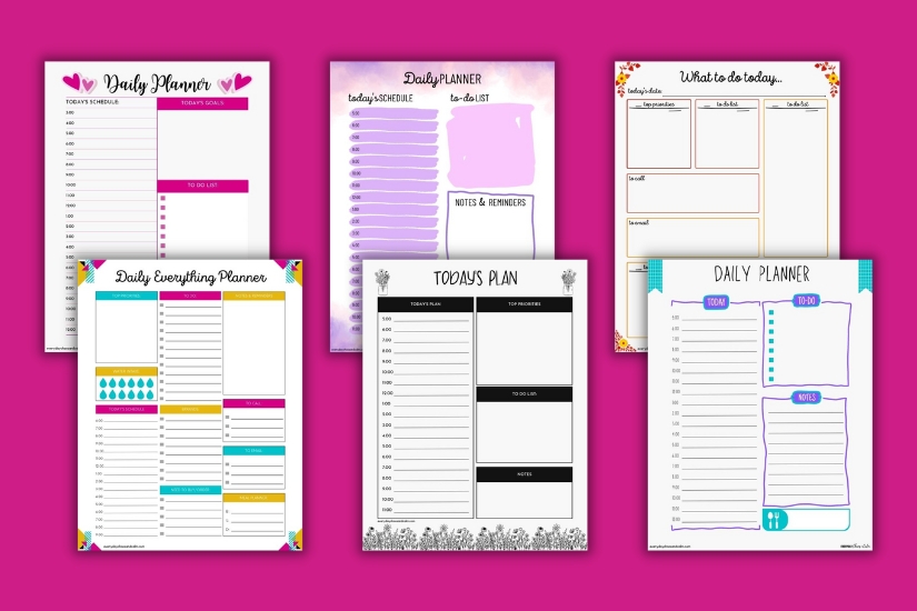 7 Free Printable Daily Planners To Organize Your Day