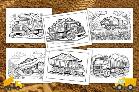 Free Dump Truck Coloring Pages For Kids