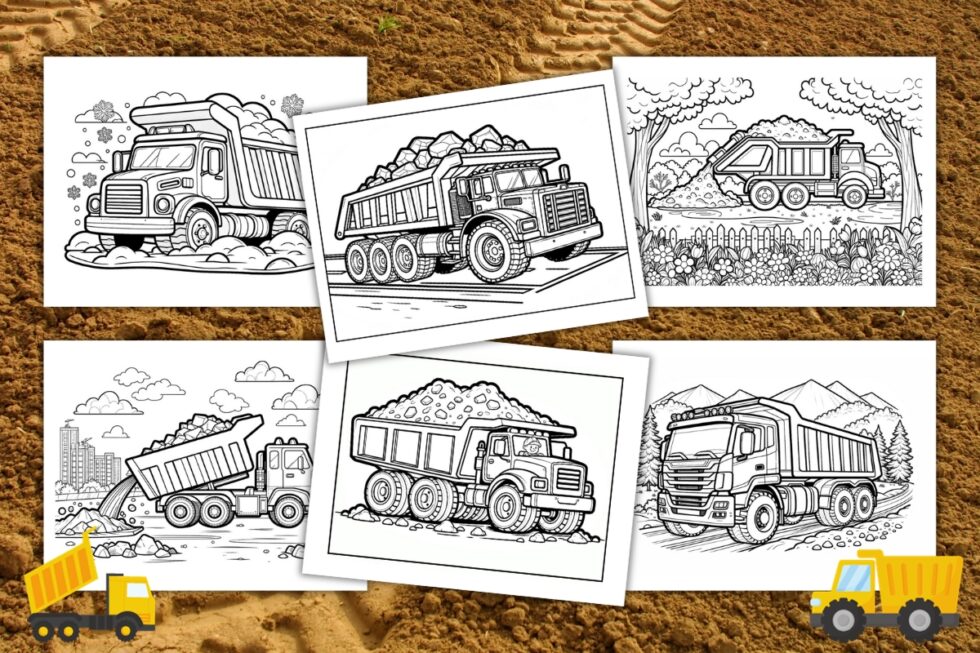 Free Dump Truck Coloring Pages For Kids